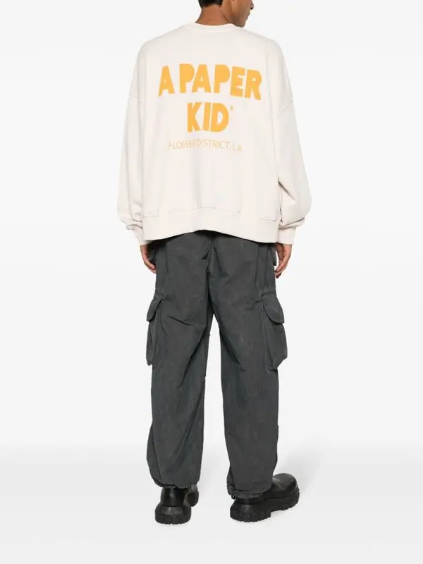 A PAPER KID Logo-print Cotton Sweatshirt