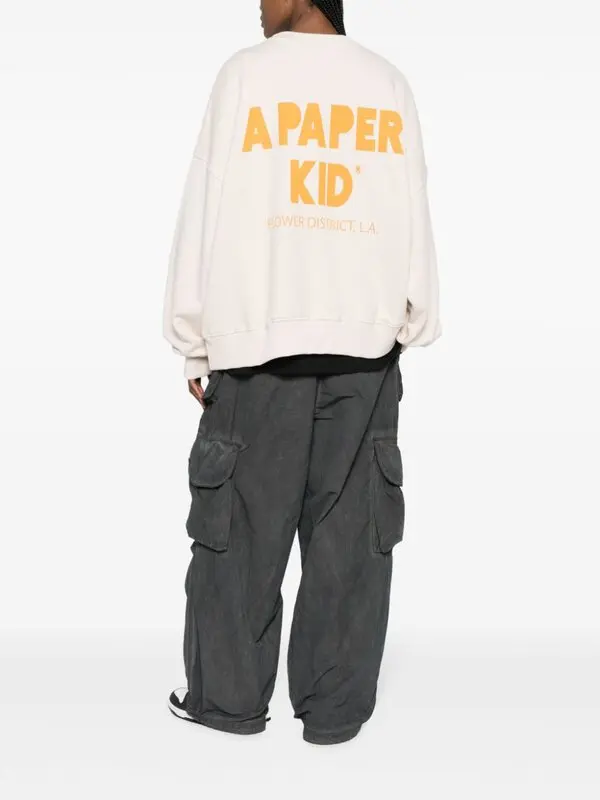 A PAPER KID Logo-print Cotton Sweatshirt