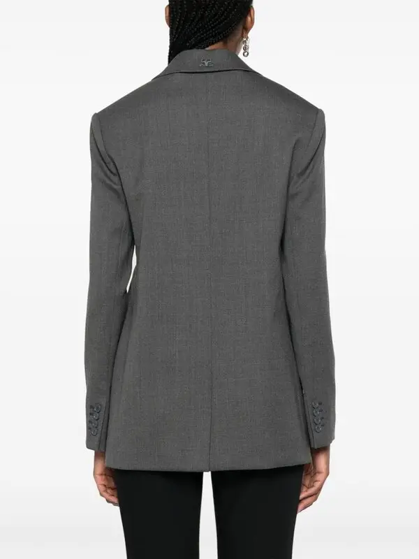 COURREGES Tailored Belted Blazer - Grey