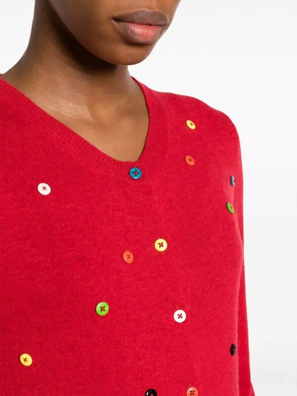 ALESSANDRO ENRIQUEZ Button-embellished Wool-blend Cardigan