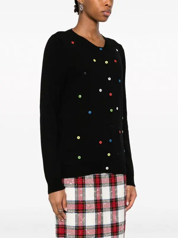 ALESSANDRO ENRIQUEZ Button-embellished Wool-blend Cardigan