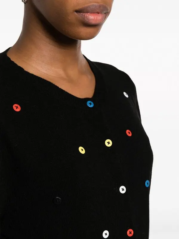 ALESSANDRO ENRIQUEZ Button-embellished Wool-blend Cardigan
