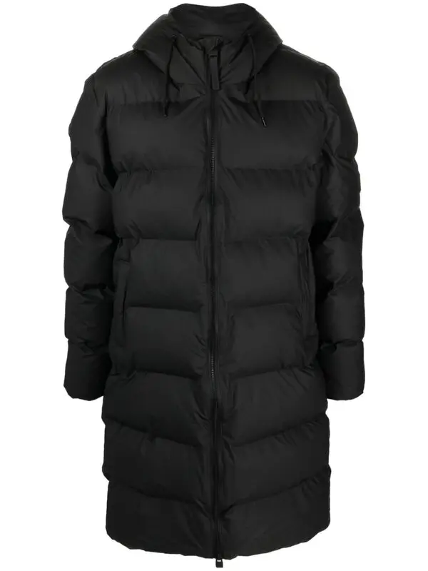 Rains Alta Hooded Padded Coat - Black