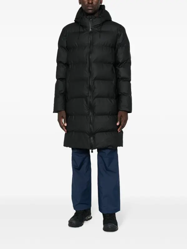 Rains Alta Hooded Padded Coat - Black