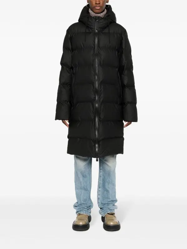 Rains Alta Hooded Padded Coat - Black