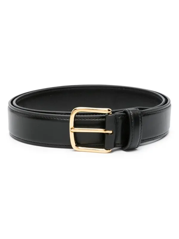 THE ROW Classic Buckle-fastening Leather Belt - Black