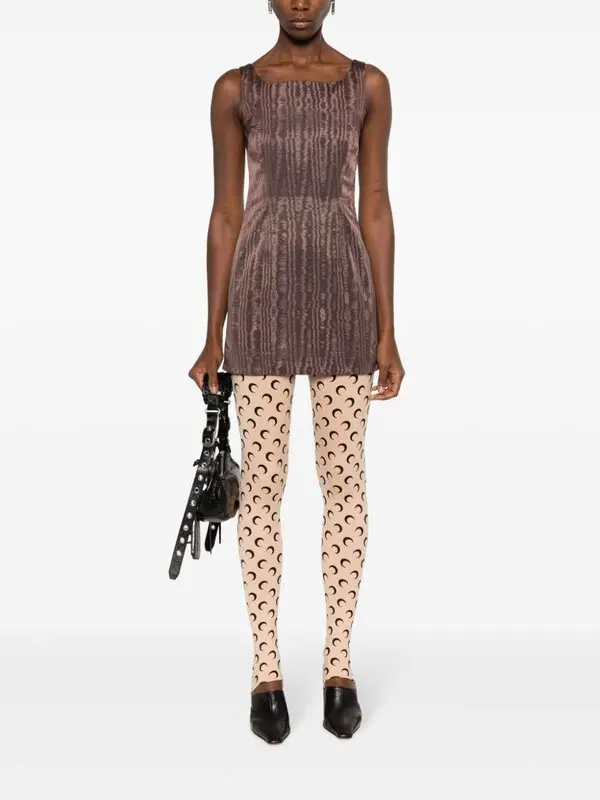 MARINE SERRE Moon-print Leggings - Neutrals
