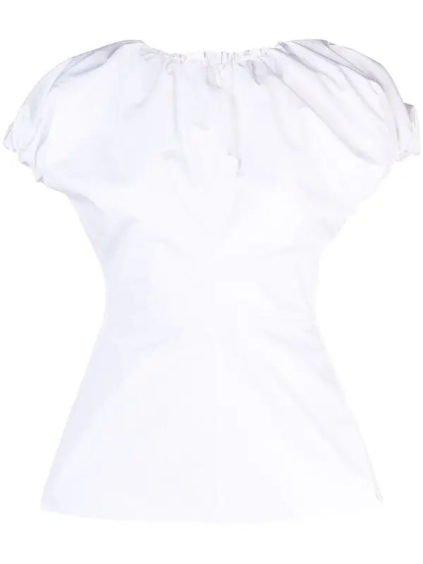 JIL SANDER Puff-sleeve Cotton Top