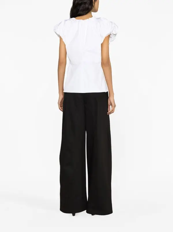 JIL SANDER Puff-sleeve Cotton Top