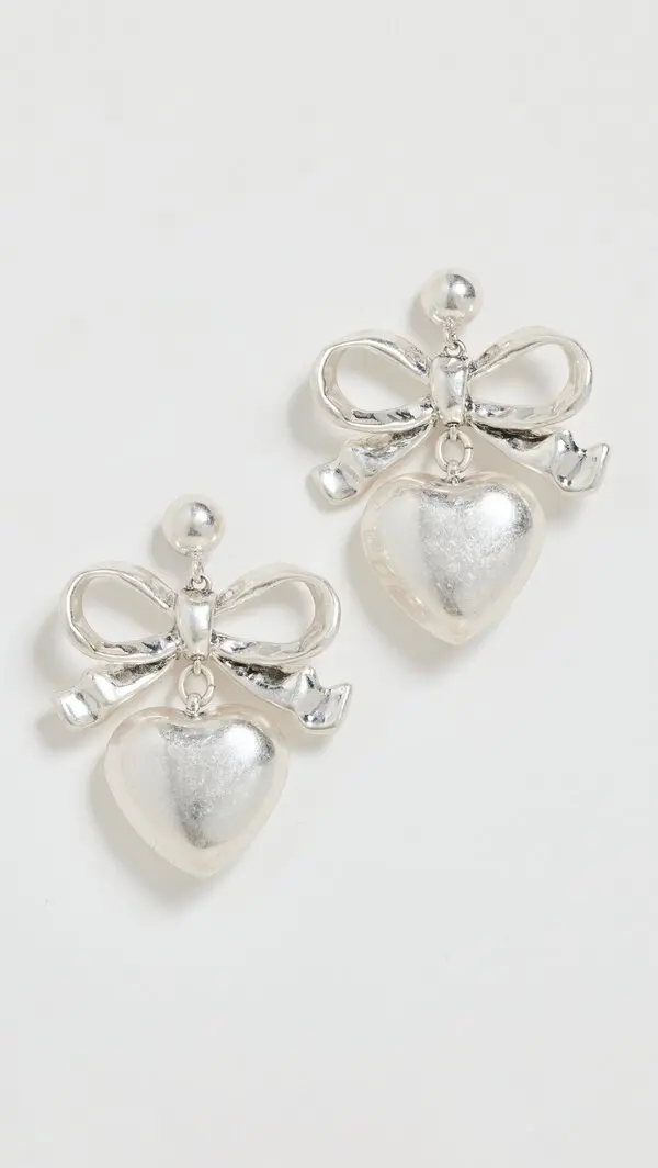 Clare V. Heart Drop Earrings