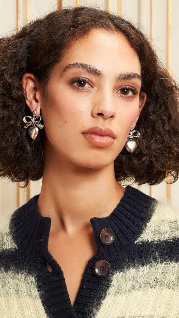 Clare V. Heart Drop Earrings