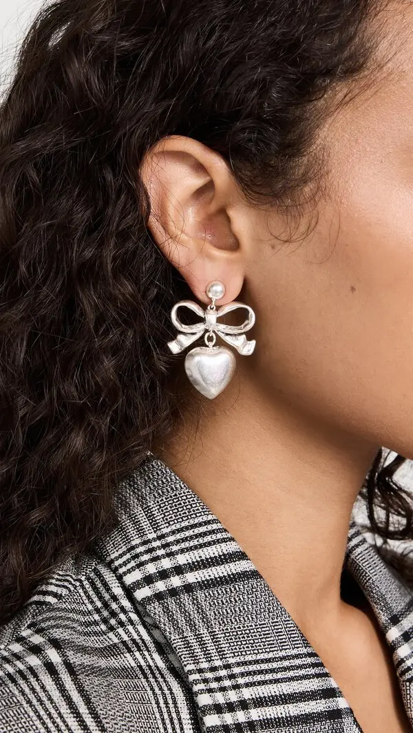 Clare V. Heart Drop Earrings