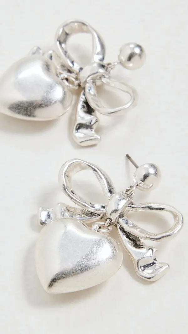 Clare V. Heart Drop Earrings
