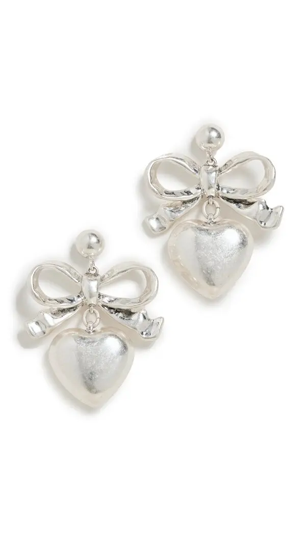 Clare V. Heart Drop Earrings