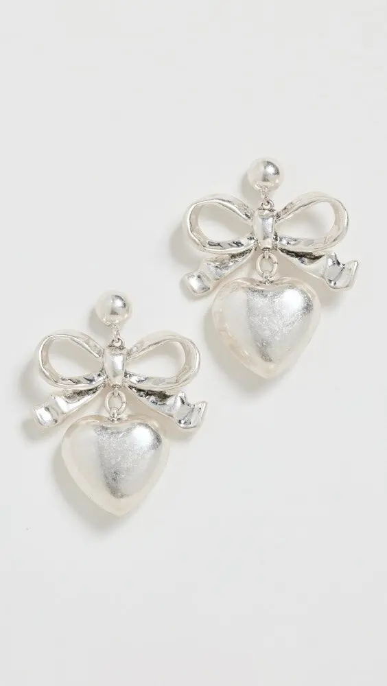 Clare V. Heart Drop Earrings
