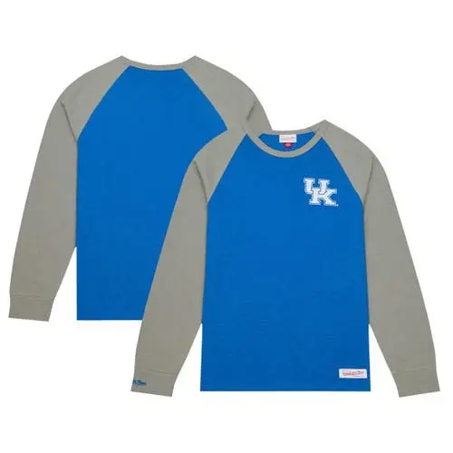 Mitchell & Ness Kentucky Wildcats Legendary Slub Raglan Long Sleeve T-shirt - Royal