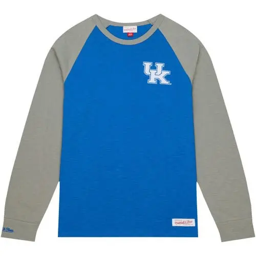 Mitchell & Ness Kentucky Wildcats Legendary Slub Raglan Long Sleeve T-shirt - Royal