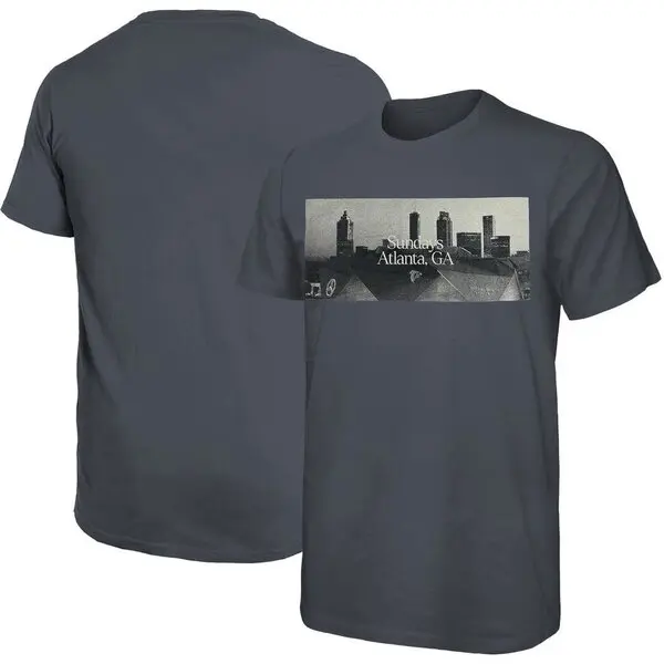 MAJESTIC THREADS Atlanta Falcons Sundays Skyline T-shirt - Gray