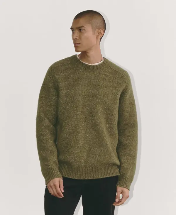 Everlane Cloud Crewneck Sweater - Olive
