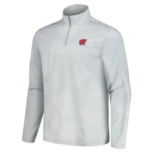 Tommy Bahama Wisconsin Badgers Delray Frond Islandzone Half-zip Jacket