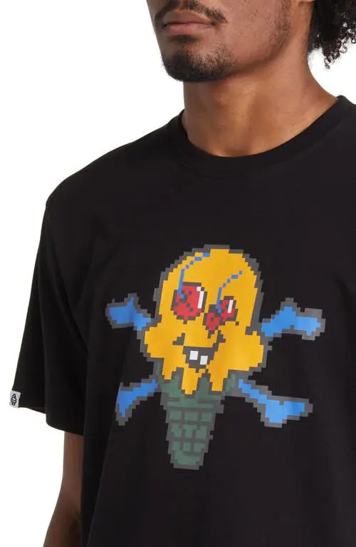 ICECREAM Pixel Cotton Graphic T-shirt
