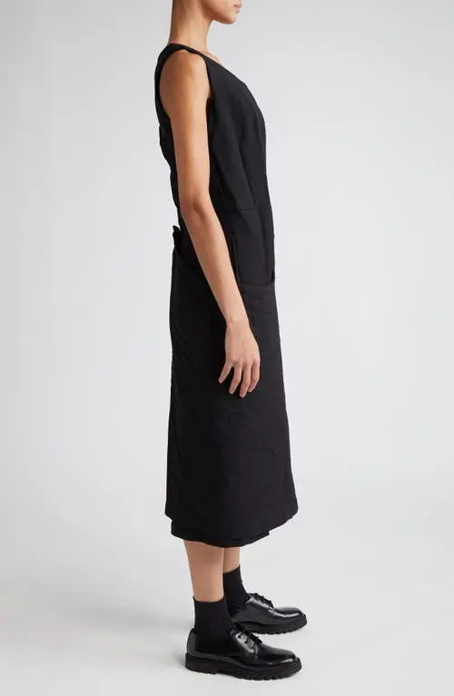 Comme Des Garçons Sleeveless Gabardine Midi Dress