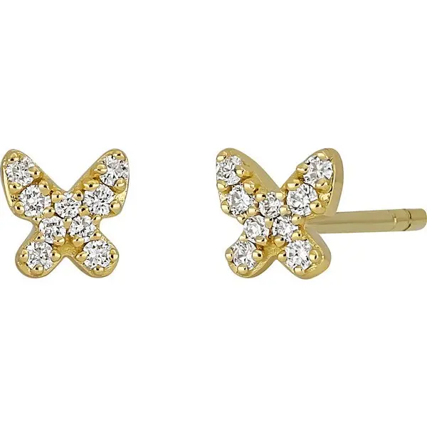Bony Levy Mika Diamond Butterfly Stud Earrings - 18ky