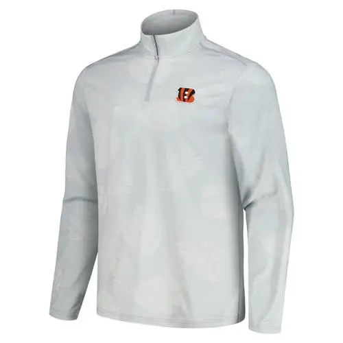 Tommy Bahama Cincinnati Bengals Delray Frond Islandzone Half-zip Sweatshirt