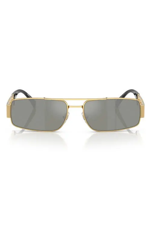 Versace 60mm Rectangular Sunglasses - Green Mirror