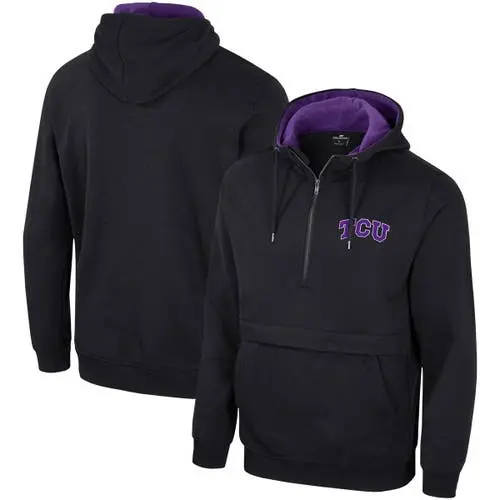 COLOSSEUM Tcu Horned Frogs Half-zip Hoodie