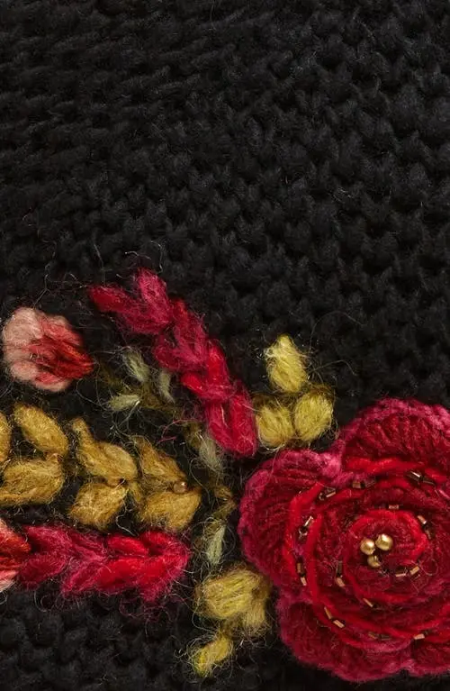 FRENCH KNOT Josephine Wool Cloche - Black
