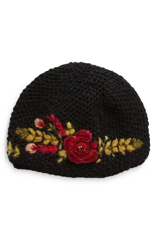 FRENCH KNOT Josephine Wool Cloche - Black