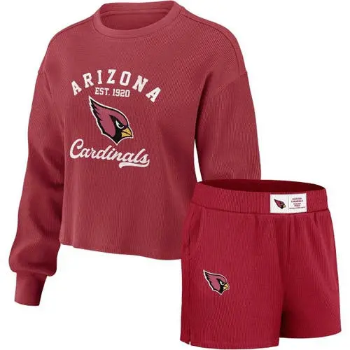 WEAR BY ERIN ANDREWS Arizona Cardinals Waffle Knit Lounge Set - Cardinal