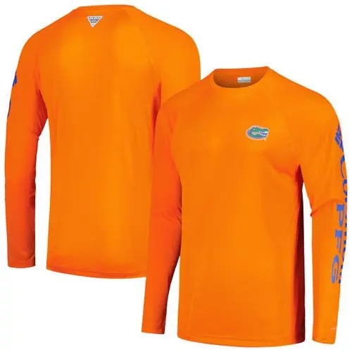 Columbia Florida Gators Terminal Tackle Omni-shade Raglan Long Sleeve T-shirt - Orange