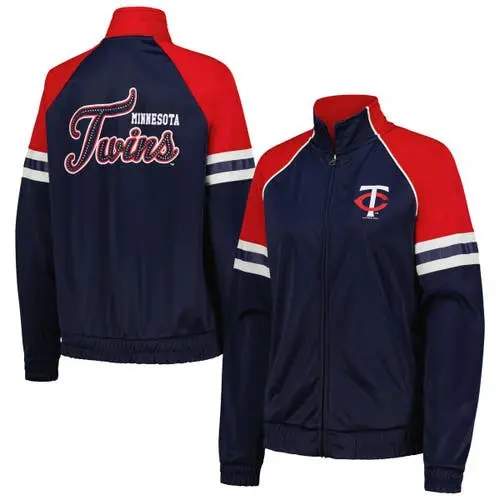 G-III 4HER BY CARL BANKS Minnesota Twins Raglan Full-zip Track Jacket