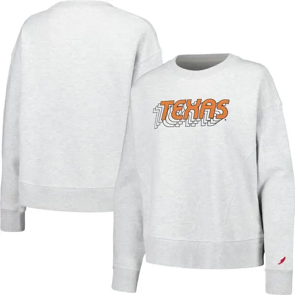 LEAGUE COLLEGIATE WEAR Texas Longhorns Boxy Pullover Sweatshirt