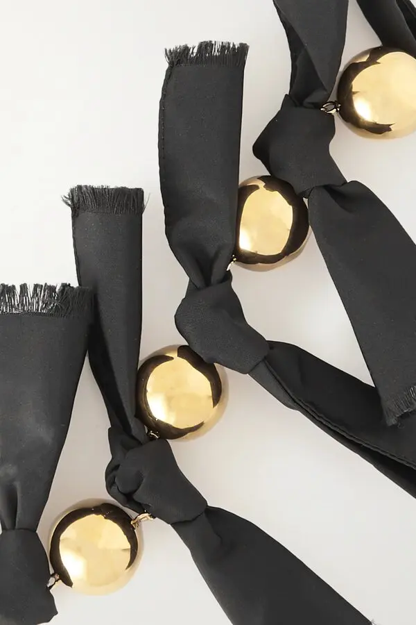 Jacquemus Gold-tone And Taffeta Bracelet