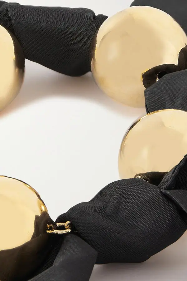 Jacquemus Gold-tone And Taffeta Bracelet