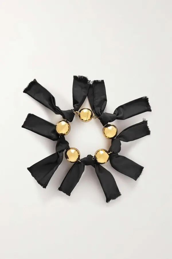 Jacquemus Gold-tone And Taffeta Bracelet