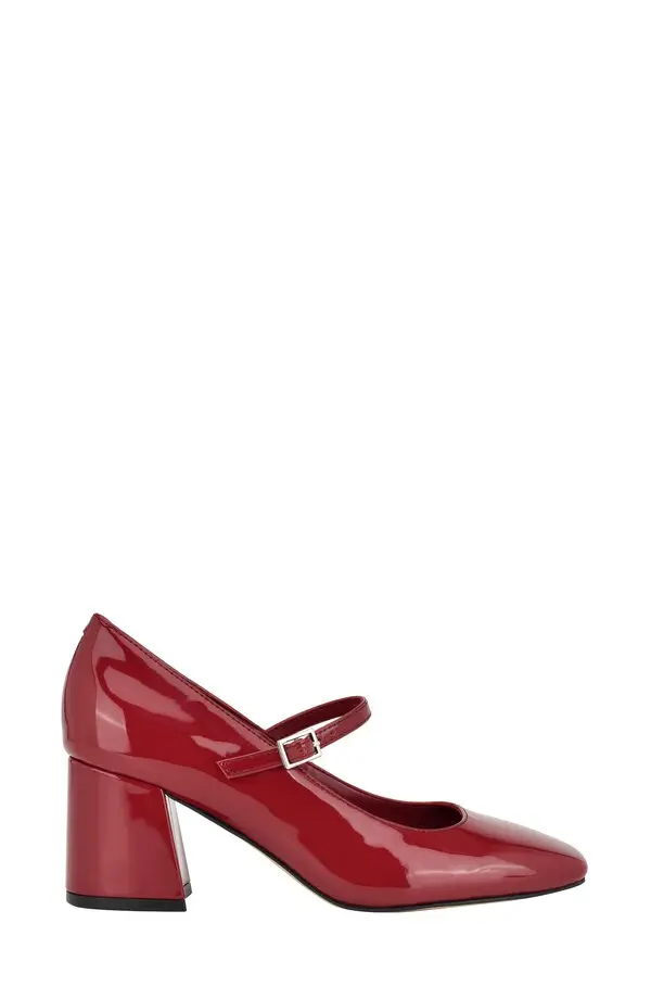 Calvin Klein Jatlee Block Heel Pumps - Red