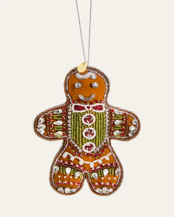 SWEET SAVANNAH Velvet Gingerbread Christmas Ornat