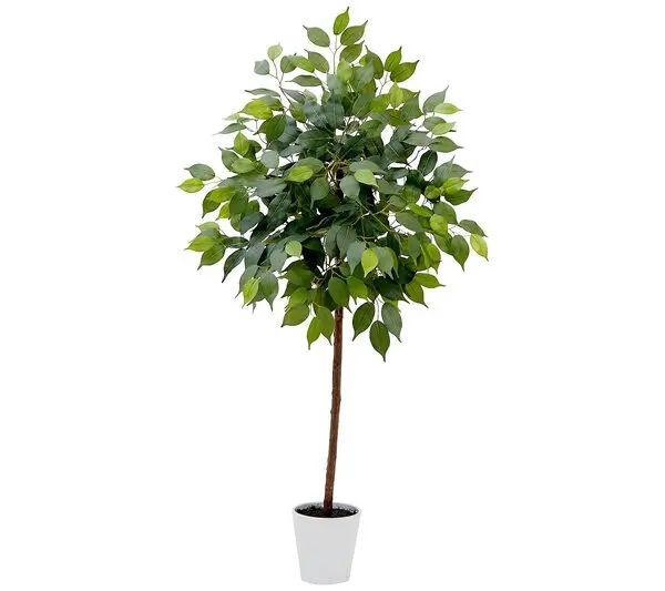 NEARLY NATURAL 4-ft Artificial Ficus Tree With Anter - One-color