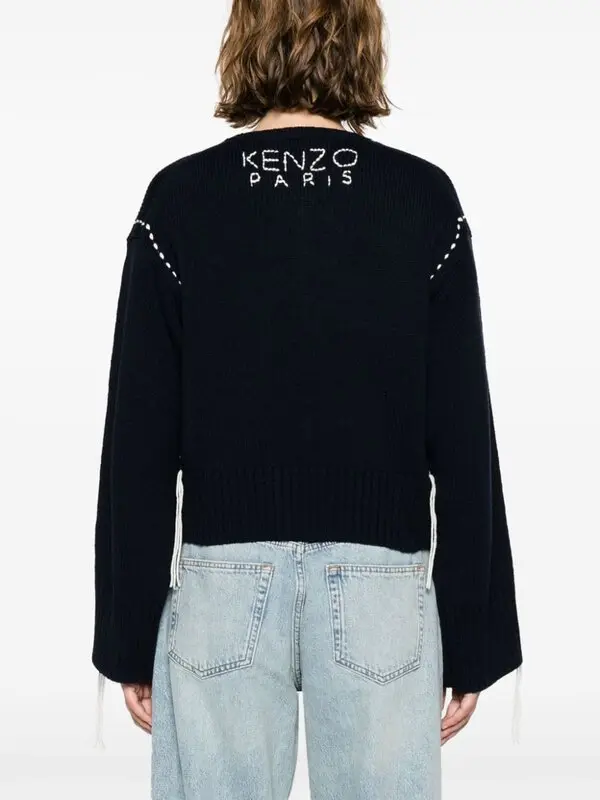 Kenzo Sashiko-stitch Wool Blend Jumper