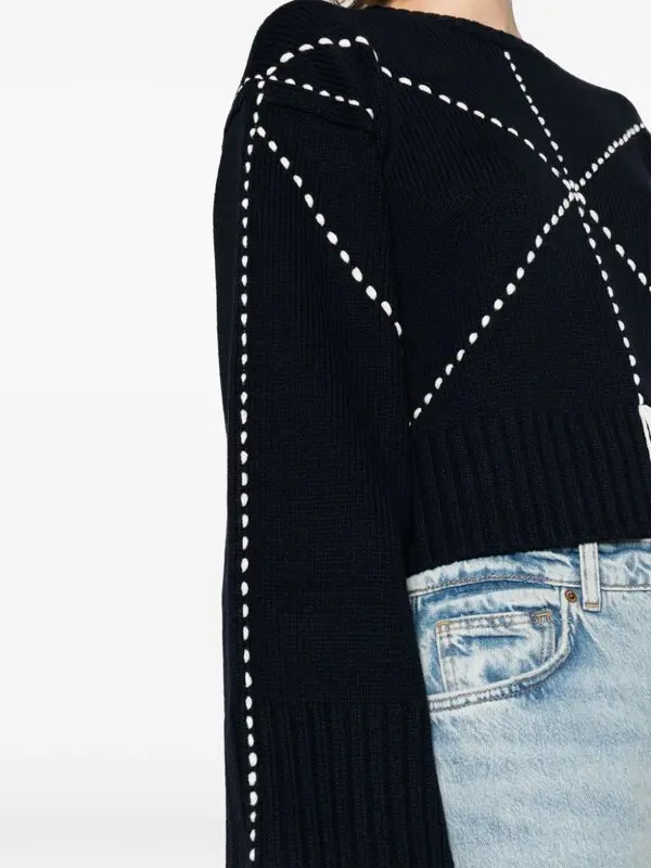 Kenzo Sashiko-stitch Wool Blend Jumper