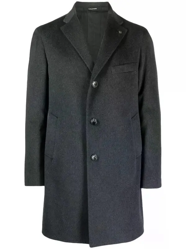 Tagliatore Single-breasted Virgin Wool Blend Coat
