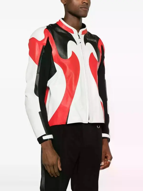 KUSIKOHC Graphic-print Leather Jacket