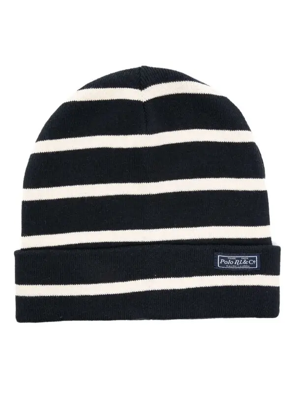 Polo Ralph Lauren Striped Beanie - Blue