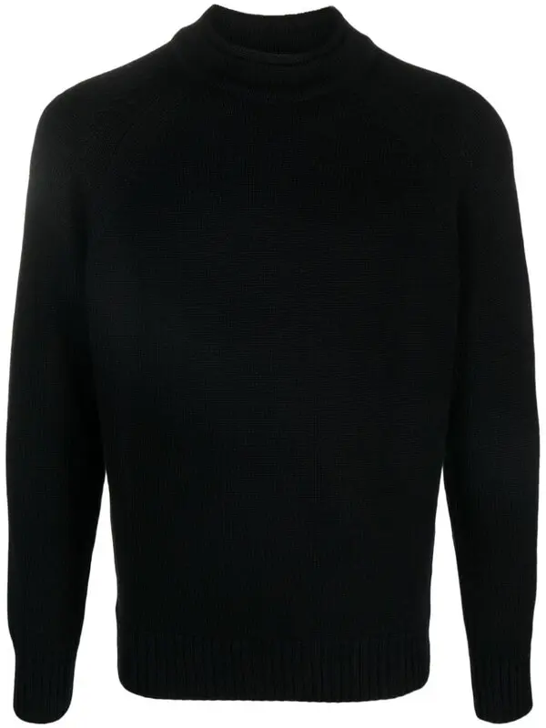 ZANONE Mock-neck Fine-knit Jumper - Black