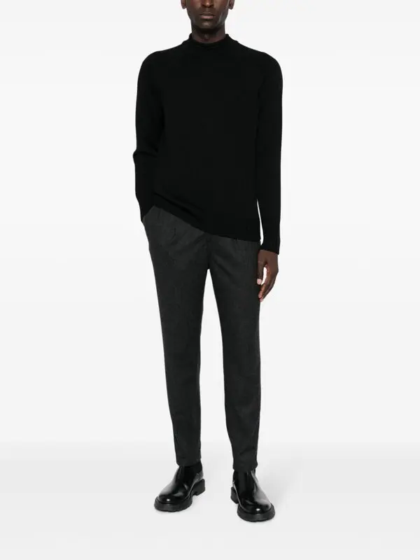 ZANONE Mock-neck Fine-knit Jumper - Black