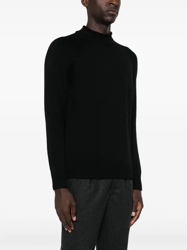ZANONE Mock-neck Fine-knit Jumper - Black